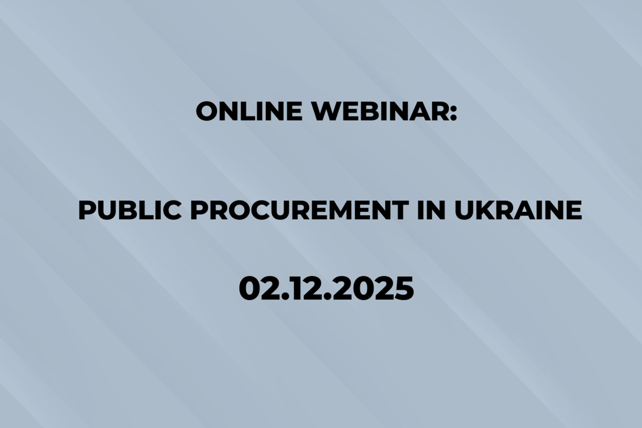 Online Webinar | Public Procurement in Ukraine