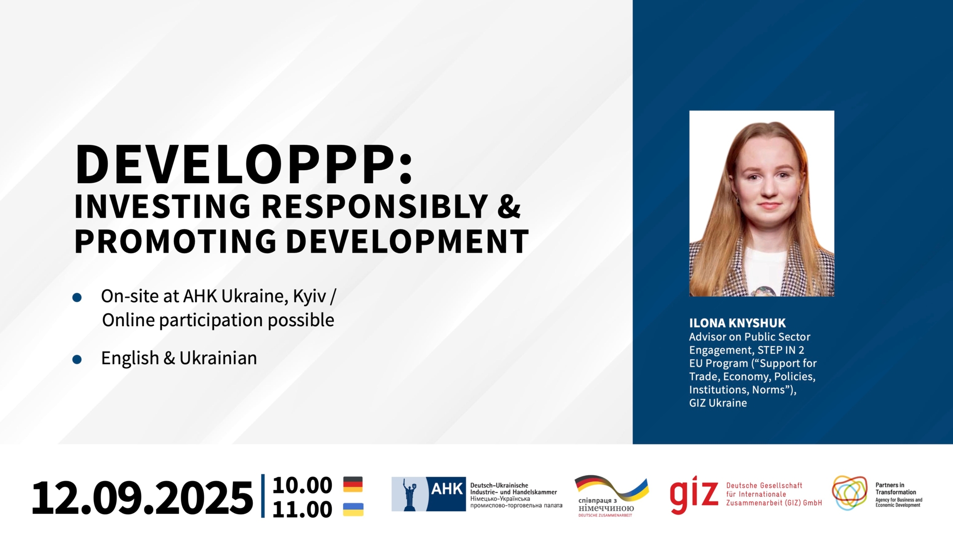 develoPPP: Investing Responsibly & Promoting Development